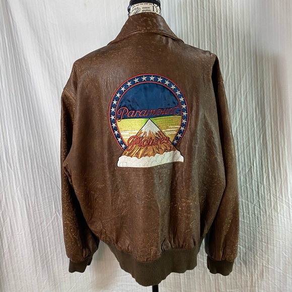 Paramount | Jackets & Coats | Paramount Pictures Rare Leather Bomber ...
